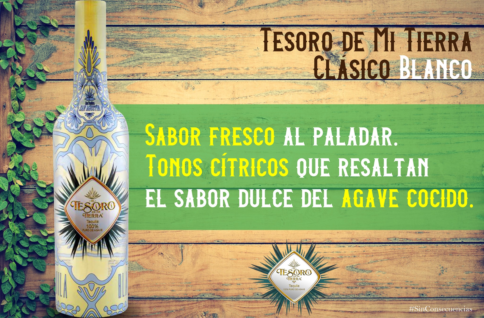 Tequila Blanco El Tesoro de mi Tierra $4920 - CID Negocios