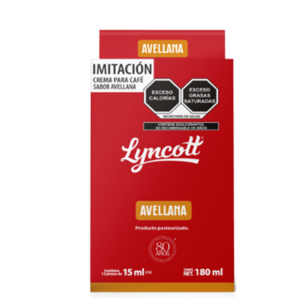 CREMA PARA CAFÉ AVELLANA LYNCOTT 12 PZ $32 - Proselacsa Foodservice