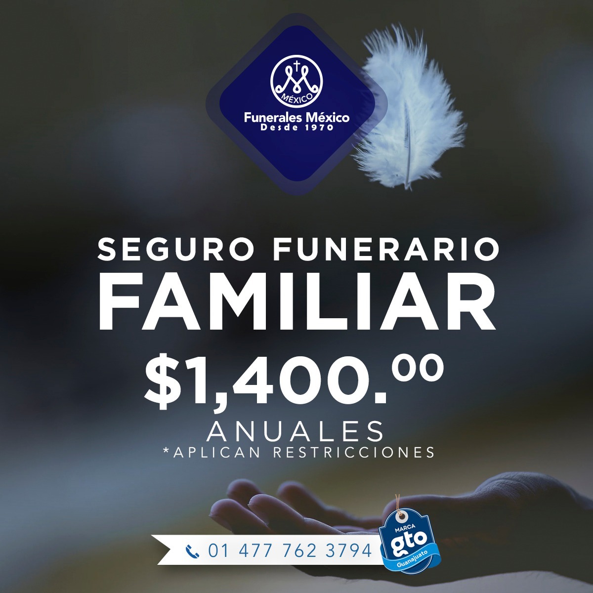 Funerales México-Seguro Funerario Familiar-$1400